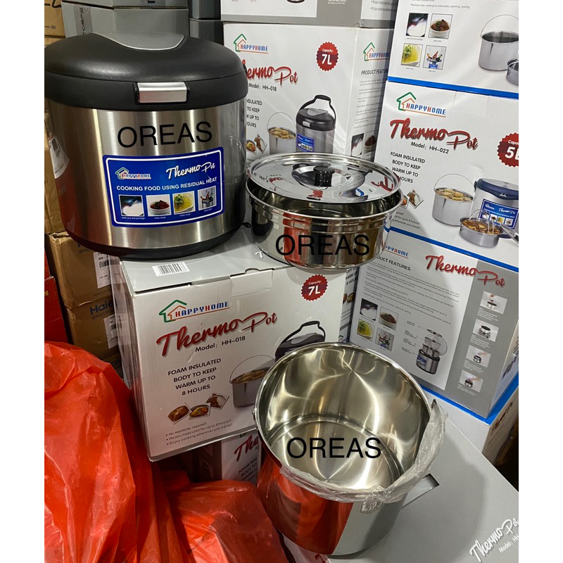 OREAS 316 S/steel Multi functional Thermo cooker （7Liter）316不锈钢多功能双层闷烧锅 ...