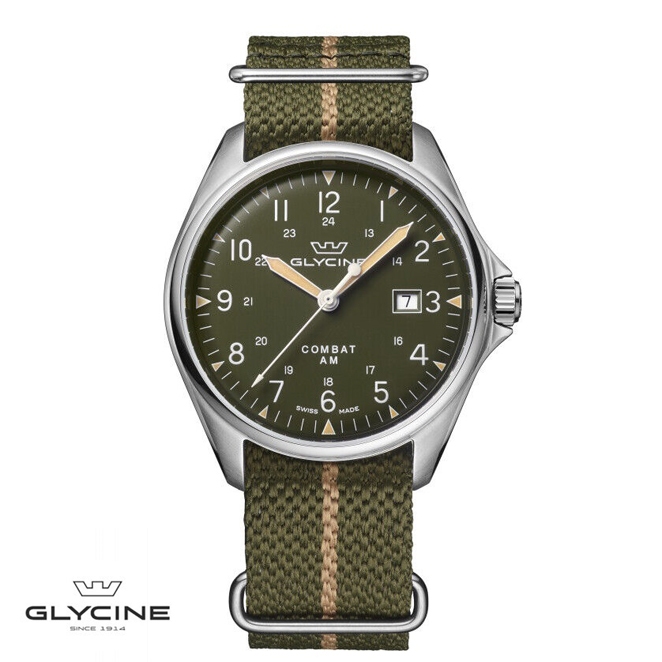 Glycine Combat 6 Green Swiss Automatic Nato Strap Watch | Shopee Malaysia