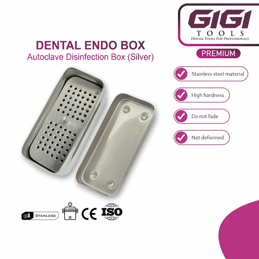 GIGI Tools Endo Box 72 Holes Autoclave Sterilizer Case Dental Aluminum ...