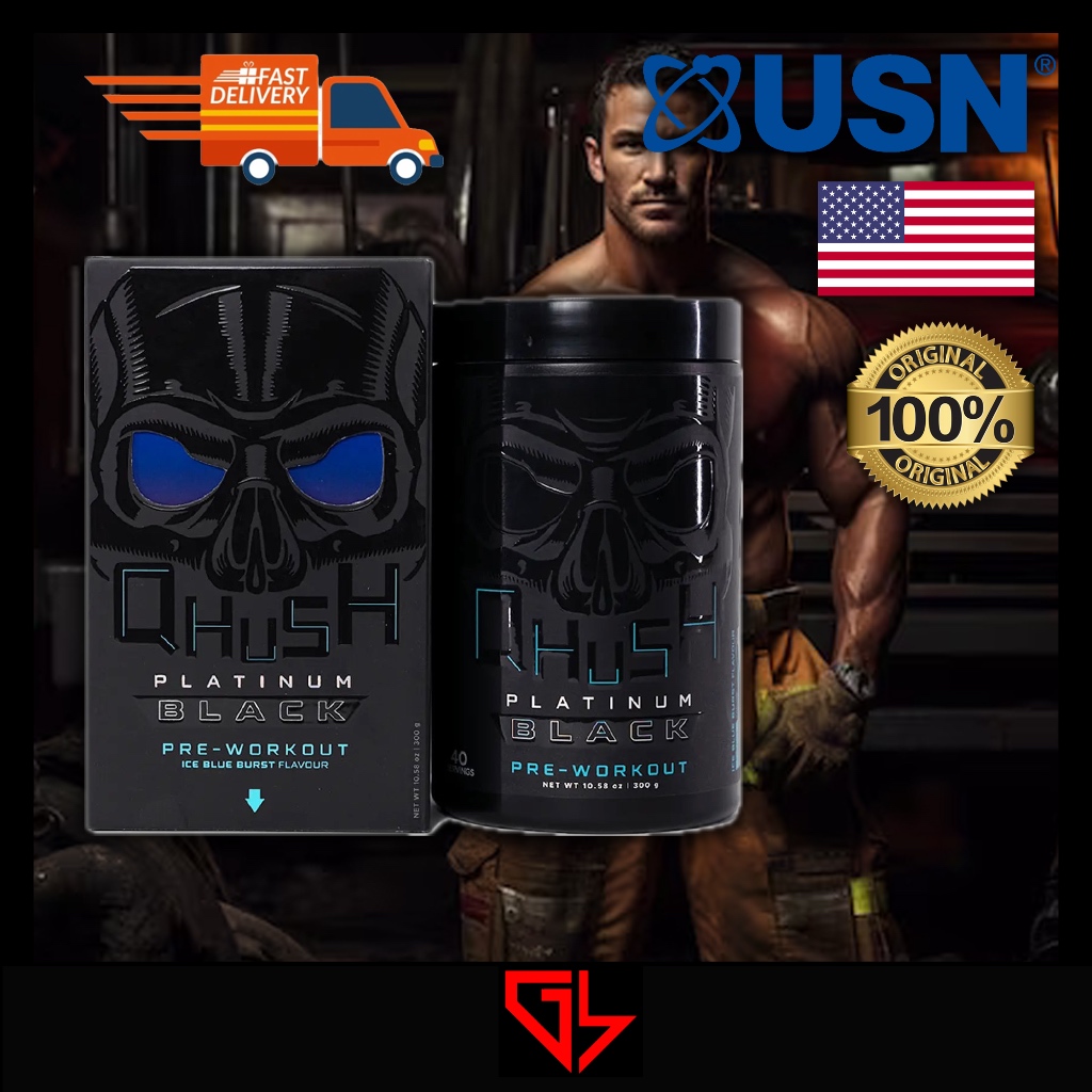 QHUSH PLATINUM BLACK PRO PRE WORKOUT | Shopee Malaysia