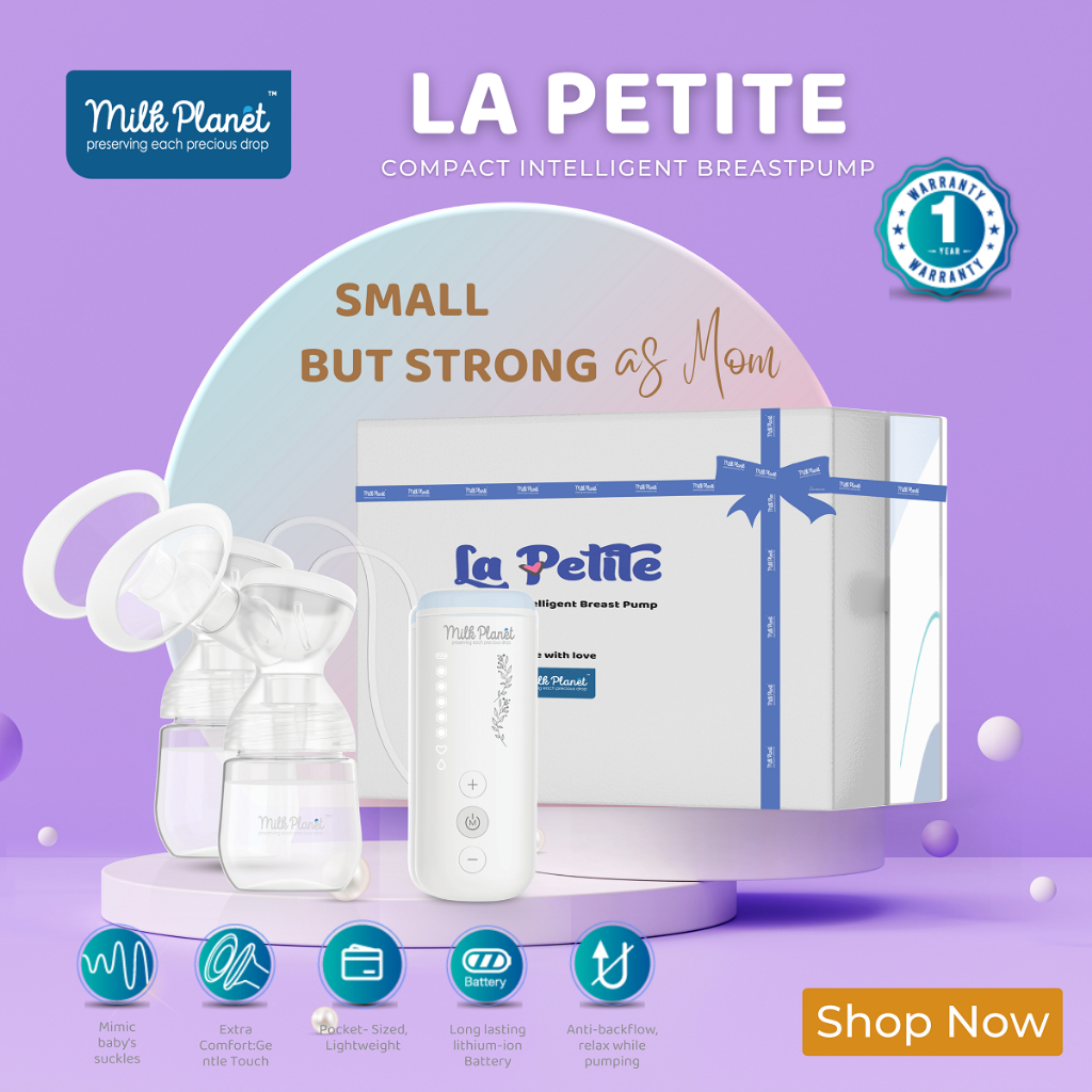 Milk Planet La Petite Intelligent Dual Breast Pump Compact Stimulate ...