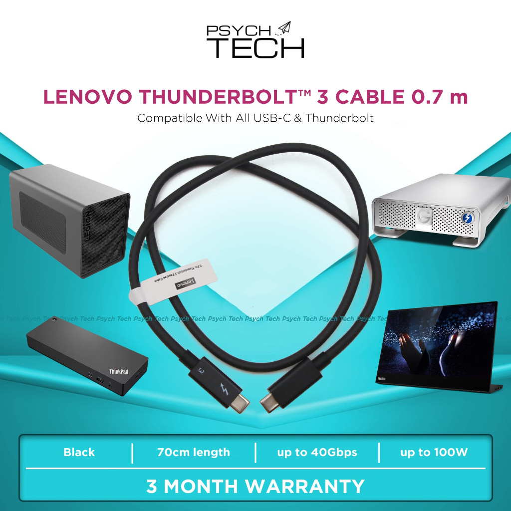 Lenovo Thunderbolt 3 Cable For ThinkPad Universal Dock M14 M15 L14 L15 ...