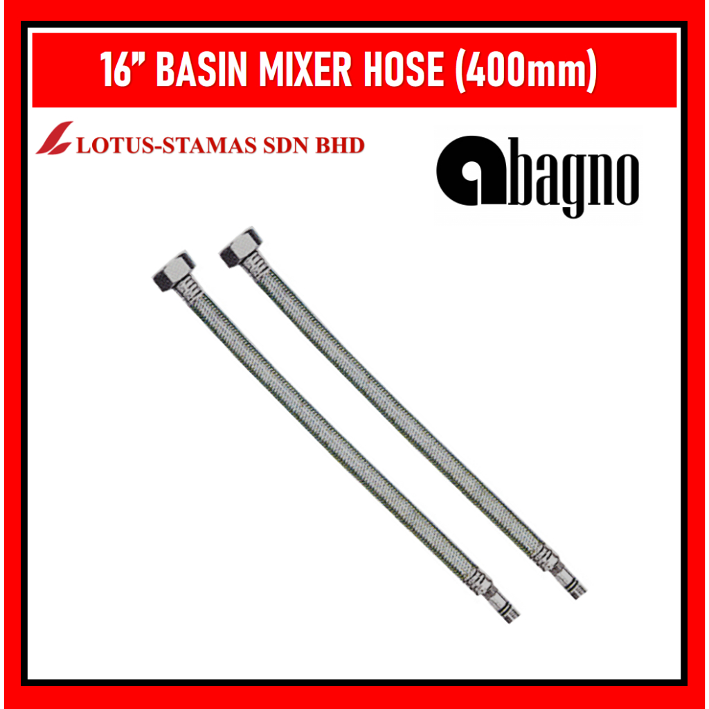 ABAGNO High Pressure 400mm Mixer Hose | SUS304 Stainless Steel Hose ...