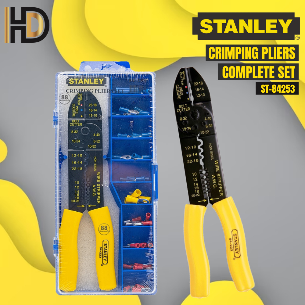 STANLEY 9" 230MM Crimping Pliers Set Box Set / STANLEY 84-253 9" 230MM ...