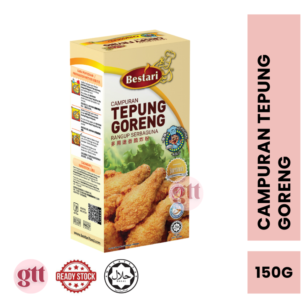 TEPUNG GORENG 150G BESTARI Fried Chicken Coating (Original 150g) BAKING ...