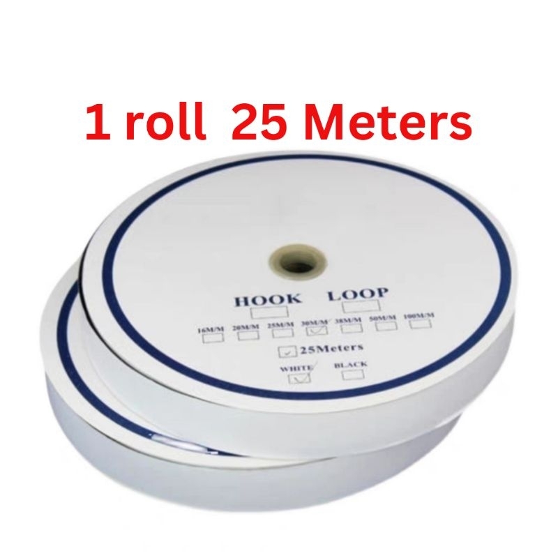 1 Roll 25 Meters VELCRO TAPE MAGIC TAPE HOOK & LOOP ZIP ON Roll 相思带 魔术贴 ...