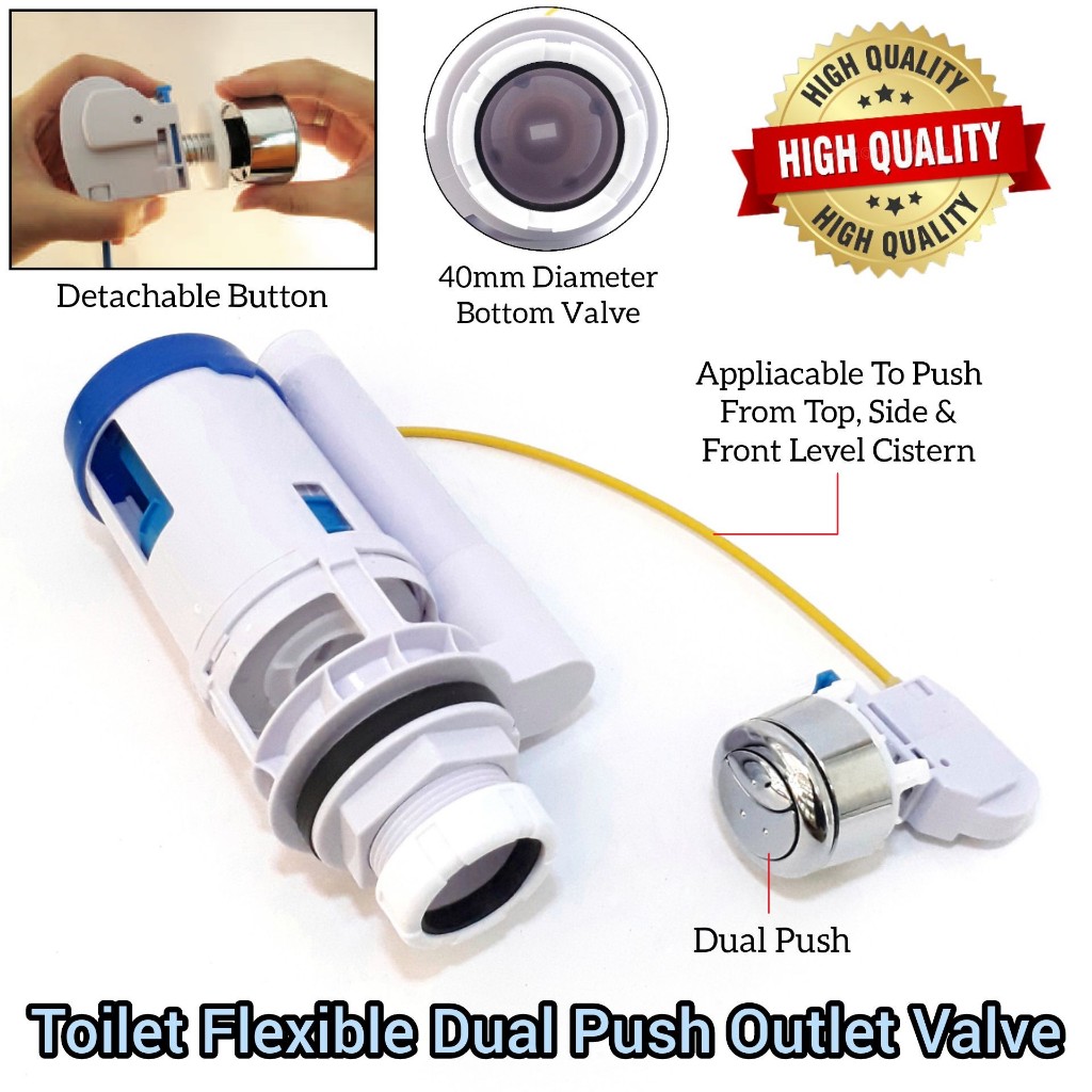 WIRED CONTROL 3/6L DUAL FLUSH VALVE FULL & HALF FLUSH C/W ONE PIECE ...