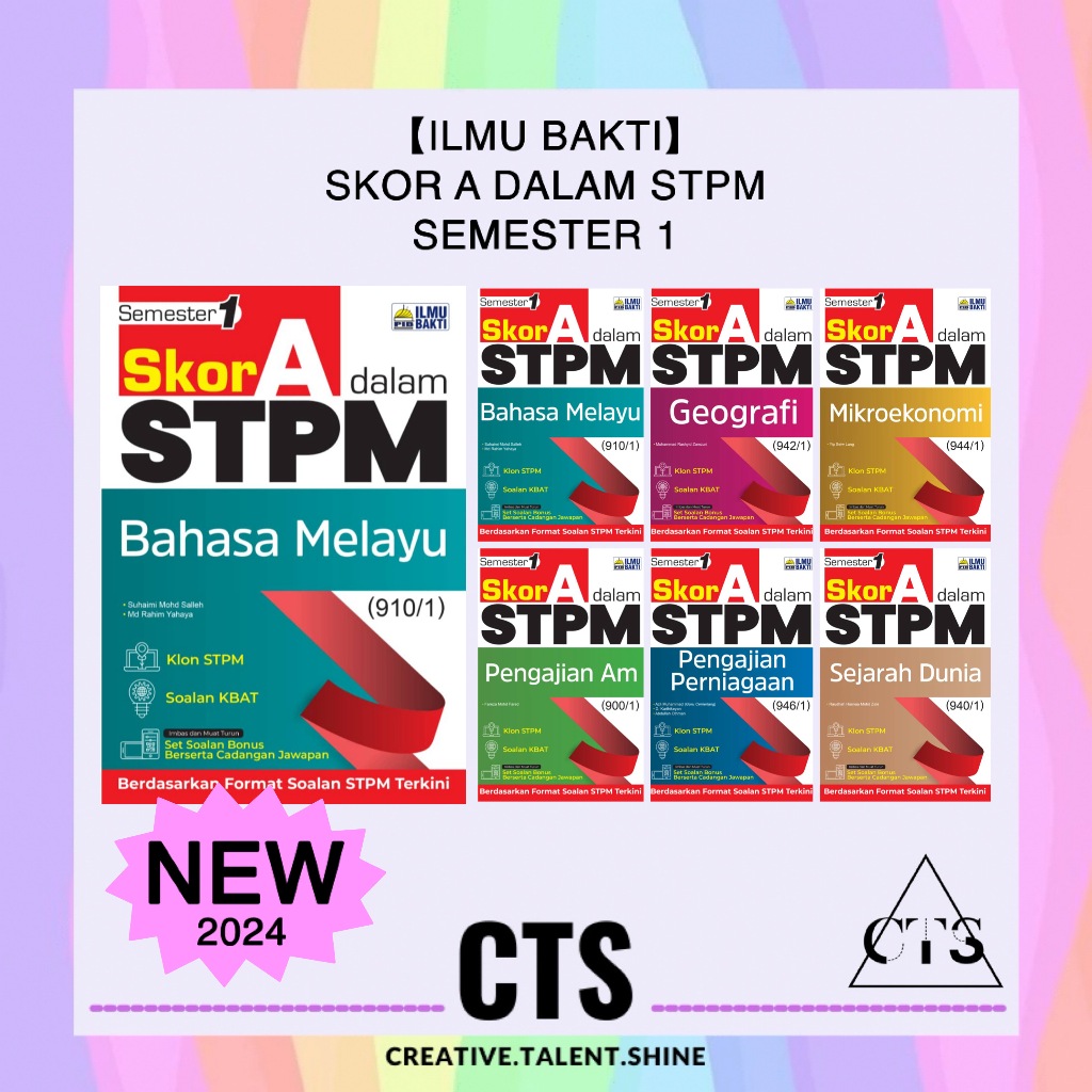 【Ilmu Bakti】Skor A Dalam STPM Semester 1 — 2023/2024 — Buku Latihan STPM Penggal 1 | Shopee Malaysia