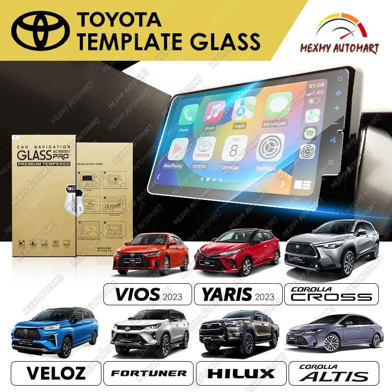 TOYOTA Screen Protector Corolla CROSS VIOS YARIS VELOZ FORTUNER HILUX ...