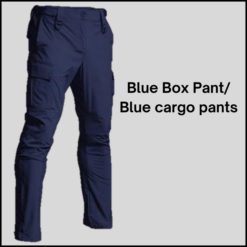 BRMS T,poly Box Pant- blue Cargo pants- 6pockets pants for security ...