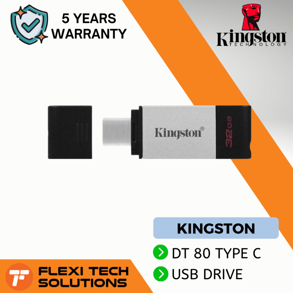 Flexi Tech KINGSTON DataTraveler 80 USB Flash Drive USB Type-C Storage ...