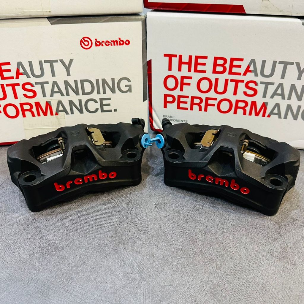 ORIGINAL BREMBO STYLEMA BLACK 4POT CALIPER 100MM 100% MADE IN ITALY ...