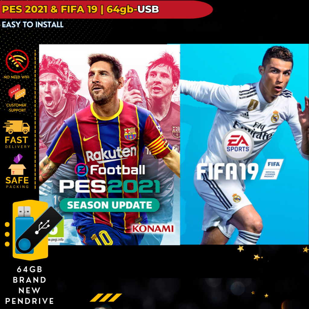 Fifa 19 and PES 2021 PC Game full version 64GB pendrive USB | Shopee Malaysia