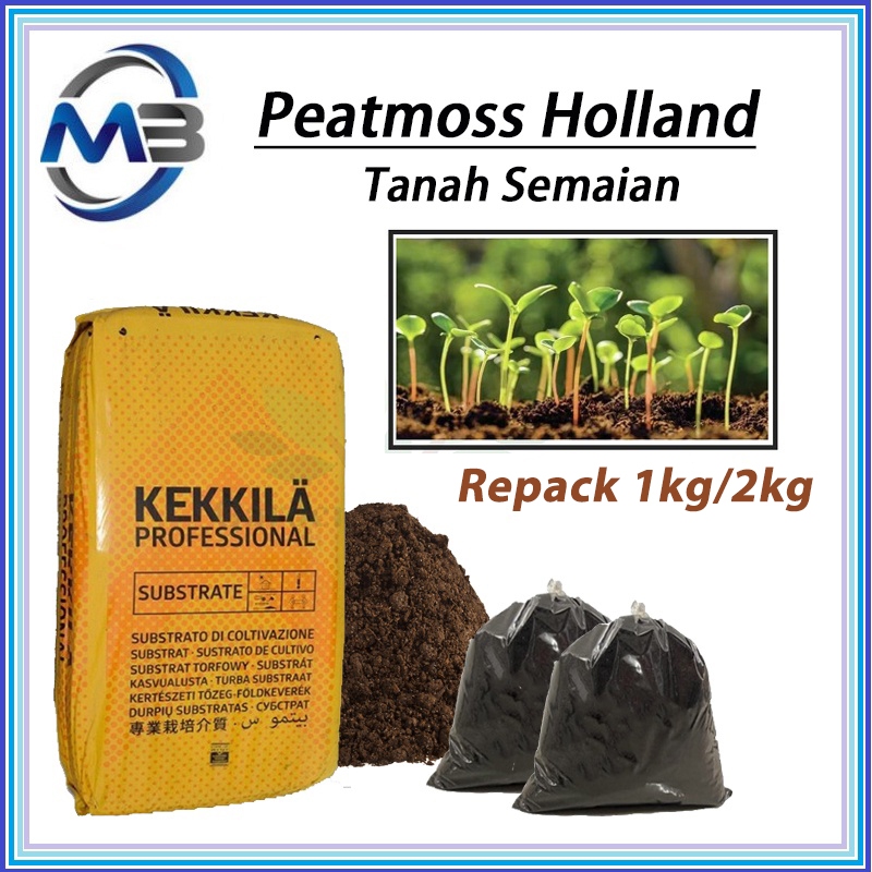 [1kg/2kg] Tanah Semaian Peatmoss Organik Tanaman | Seedling Soil Seed ...