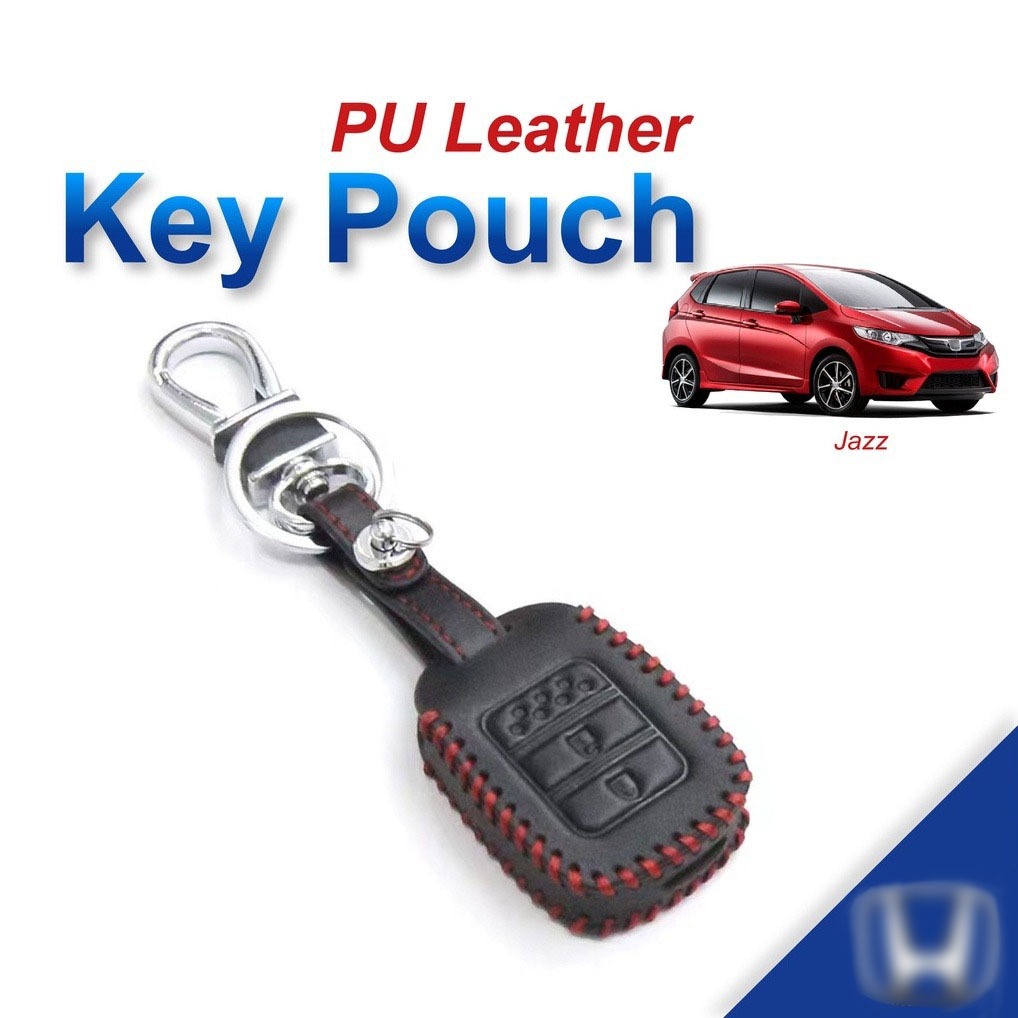 1PC Car Key Pouch Compatible with Honda Jazz (2 Buttons) Leather Case ...