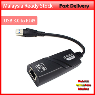 USB 3.0 to RJ45 Gigabit LAN Network Adapter 1000 Mbps Ethernet Cable ...