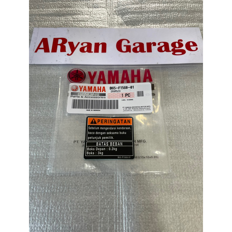Yamaha NVX 155 WARNING Label Sticker 100% Original Yamaha Indonesia 🇮🇩 ...