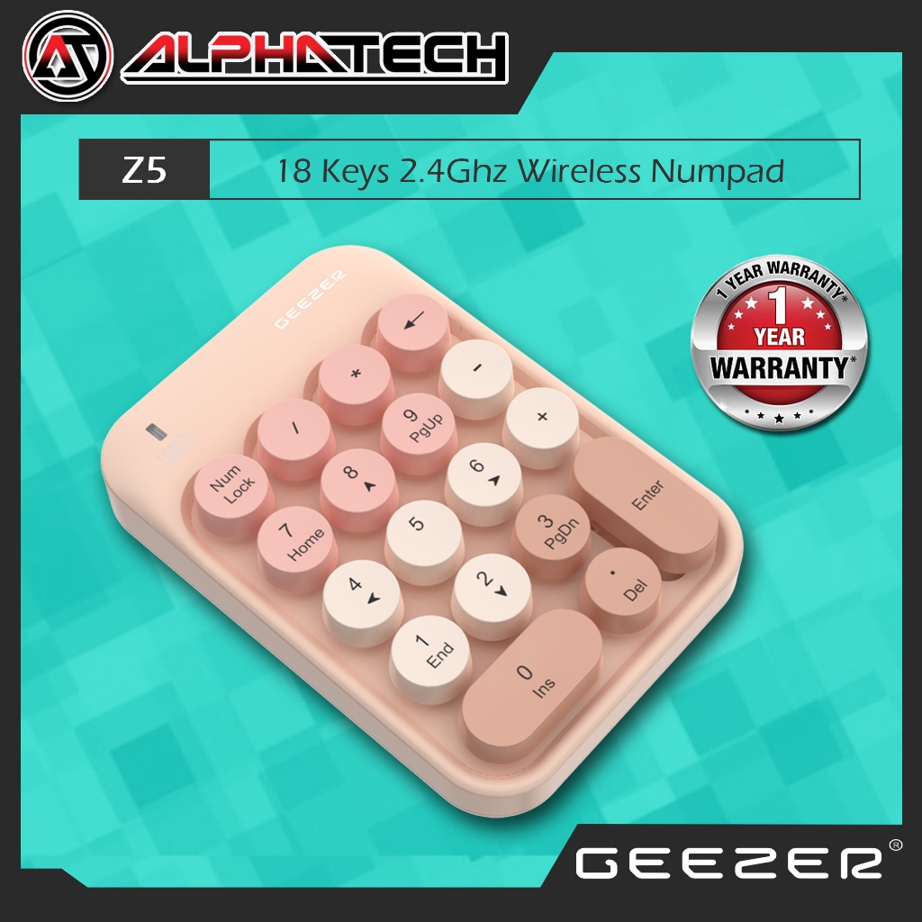 (1 Year Warranty) CLiPtec RZK225 Wireless USB Slim Numeric Keypad ...