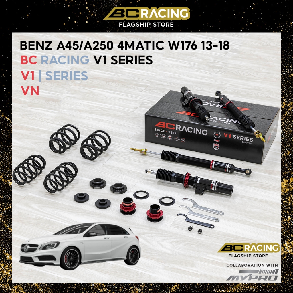 BC Racing V1 Series High Low Soft Hard Adjustable Absorber for Benz A45 ...