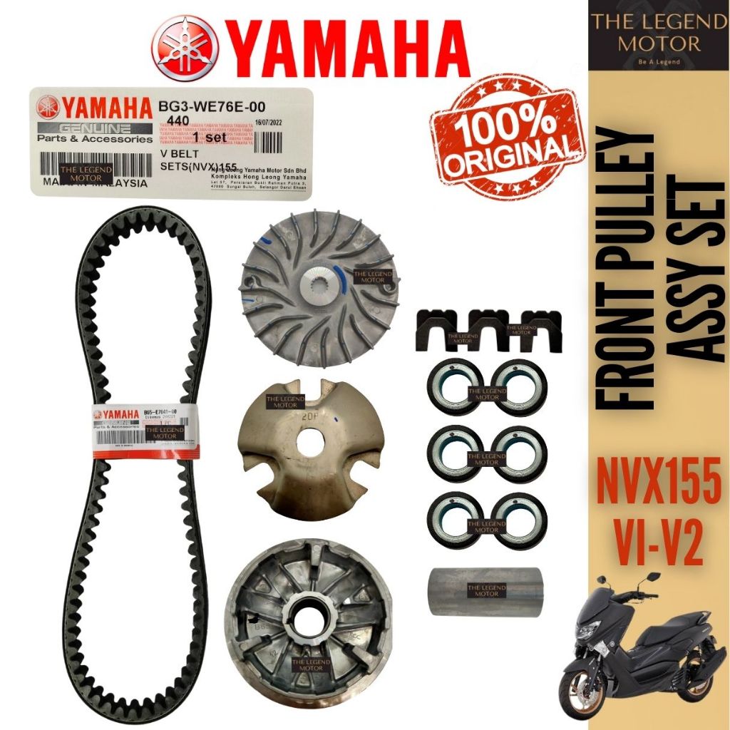NVX155 V1 V2 AEROX Front Pulley Roller Set Belting Pully Kipas Slider U ...
