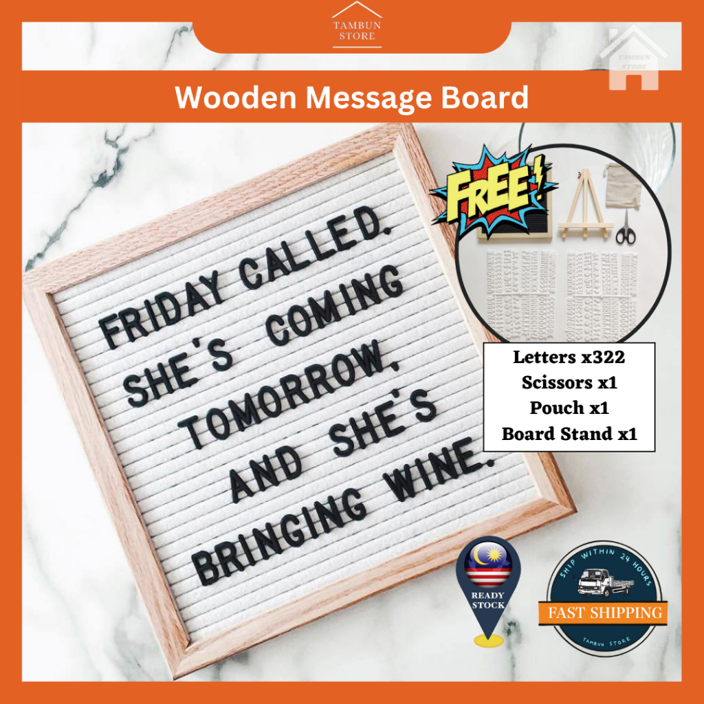 Wooden Frame Letters Message Board DIY Handmade Decorative Birthday ...