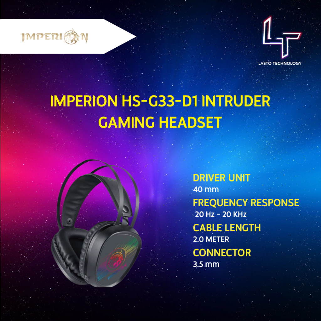Imperion HS-G33-D1 Intruder RGB Gaming Headset | Shopee Malaysia