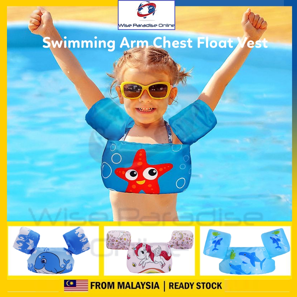 Kids Inflatable Swimming Arm Chest Float Vest Baby Swim Trainer Safety ...