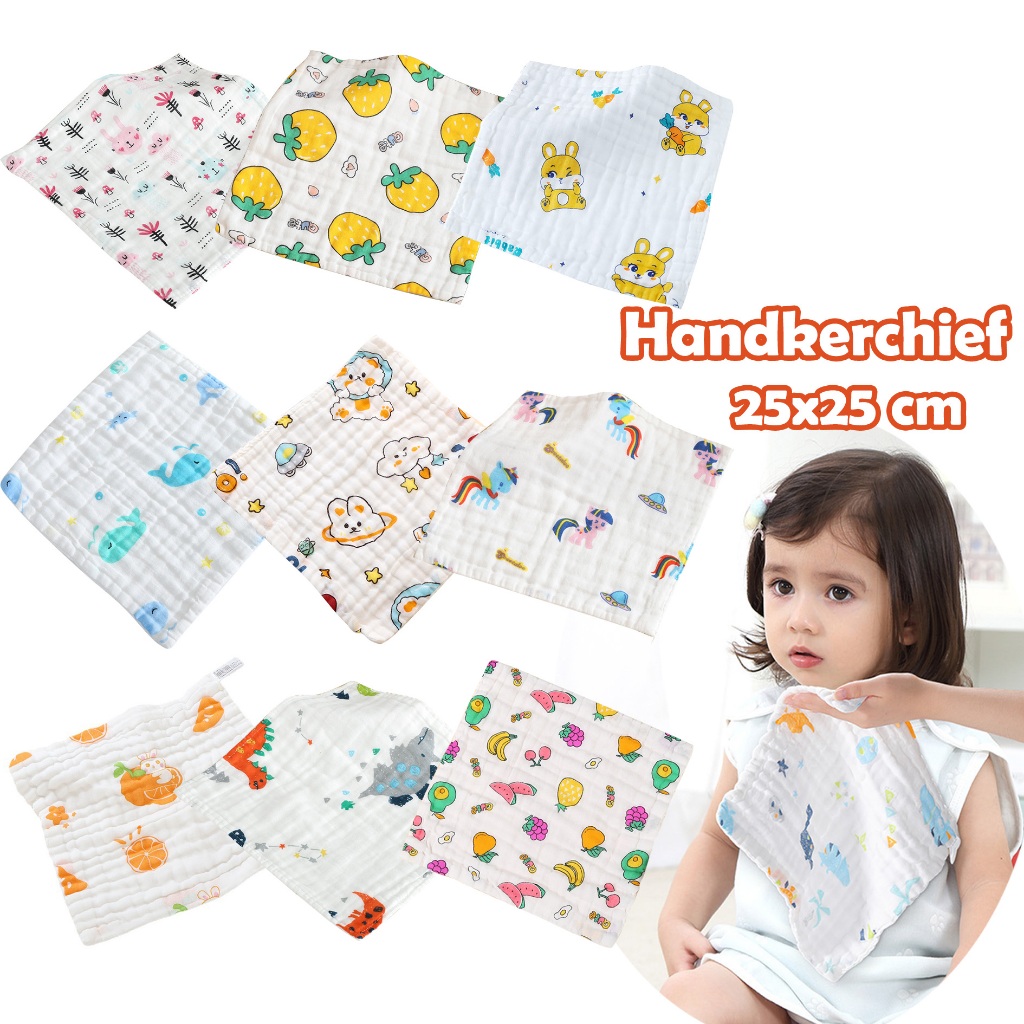 👶🏻💯% Cotton🍼 Baby Handkerchief 6 layers Baby Cotton Soft Six Layers ...