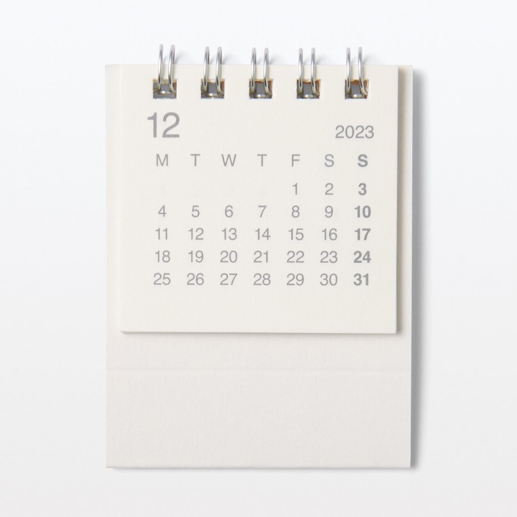 MUJI BAGASSE-PAPER DESKTOP CALENDAR / DEC. 2023 - DEC. 2024 | Shopee ...