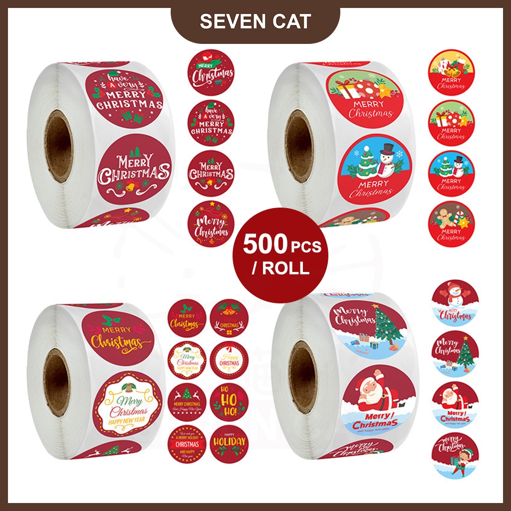 500pcs Christmas Seal Labels with 4 or 8 design / Labels Stickers / INS ...