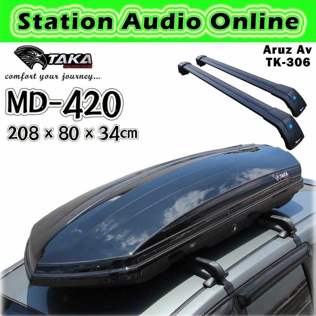 TAKA MD-420 Car Roof Box [Explorer Series] [XL Size] [Glossy Black ...