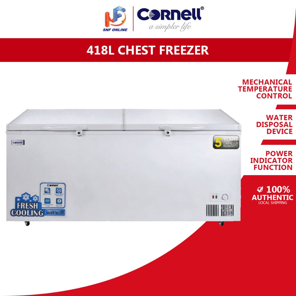 Cornell Chest Freezer 418L CFZ-431C | Shopee Malaysia
