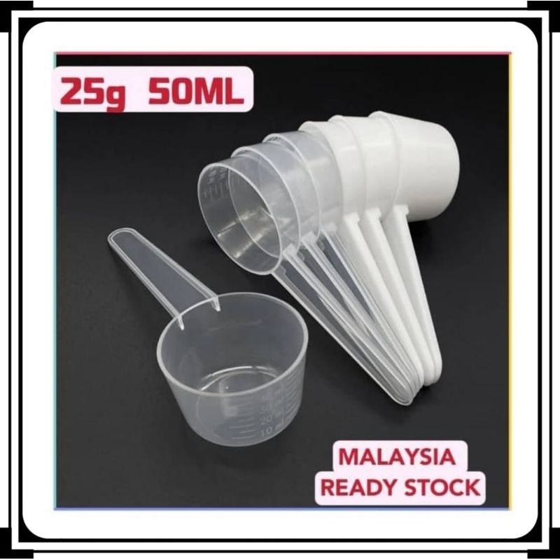Ready Stock 25g measuring spoon 50ml plastic spoon facial mask soft ...