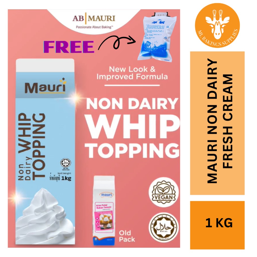 AB MAURI NON DAIRY WHIPPING TOPPING CREAM TOPPING 1KG/FRESH CREAM/Pack ...