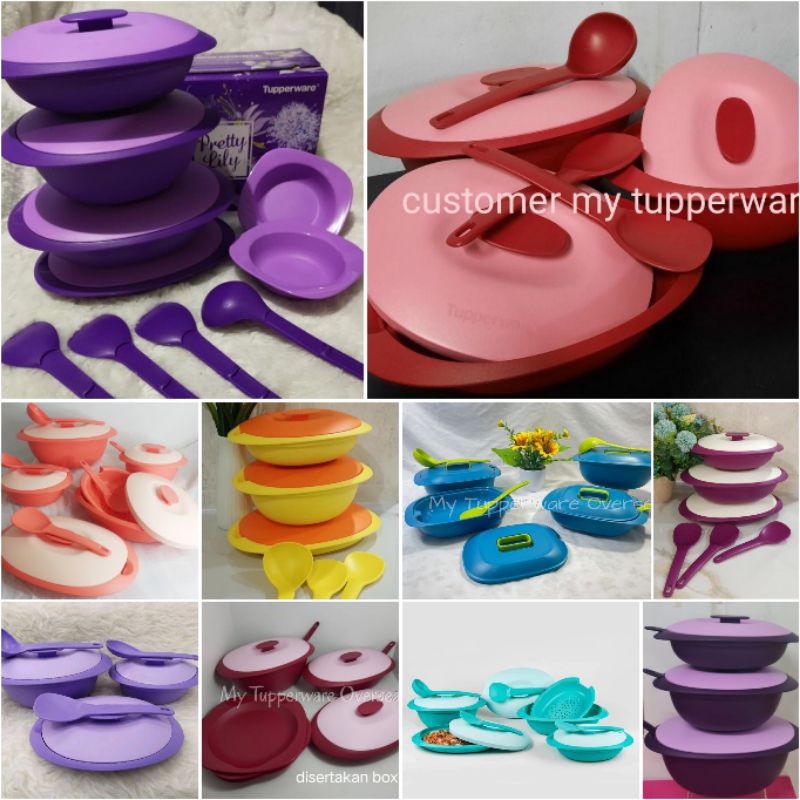 Tupperware Daisy Serving Set Pretty Lily Blossom Tosca Bloomia Familia ...