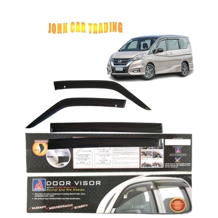 Nissan Serena C27 2018 2019 2020 2021 2022 2023 4'' Window Door Visor ...