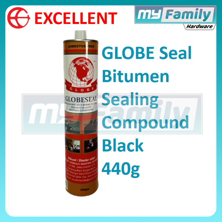 GLOBE Seal Bitumen Sealing Compound Black 320g Silicone Sealant ...