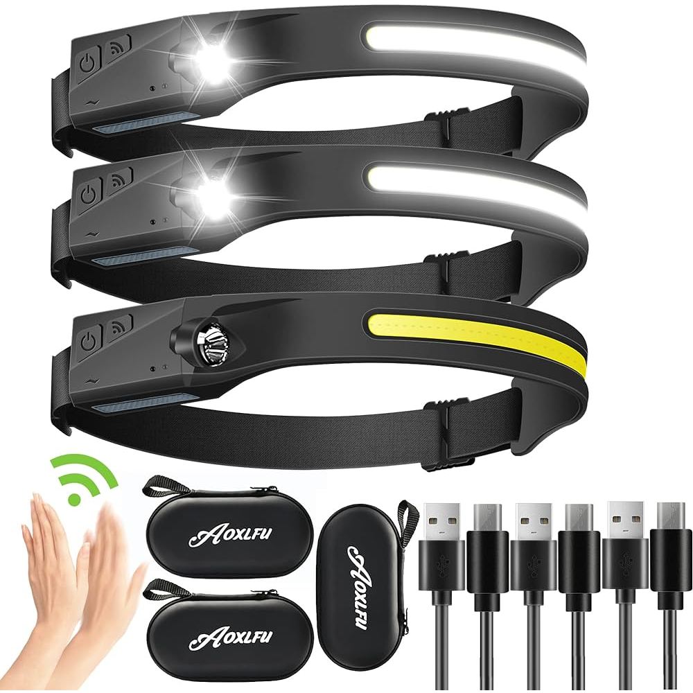 USB Charging Waterproof LED Headlamp Source Running Head-Mounted Light ...