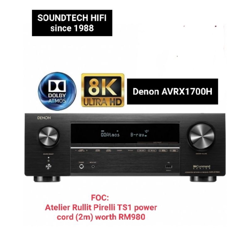 Denon AVR-X1700H 7.2 Ch 8K AV Receiver +Free Gift | Shopee Malaysia