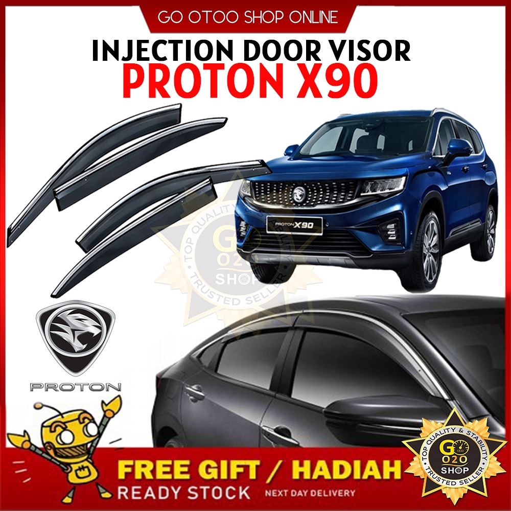 Proton X90 Year 2023 - Present Injection Door Visor Air Press Window Chrome Lining Stainless ...