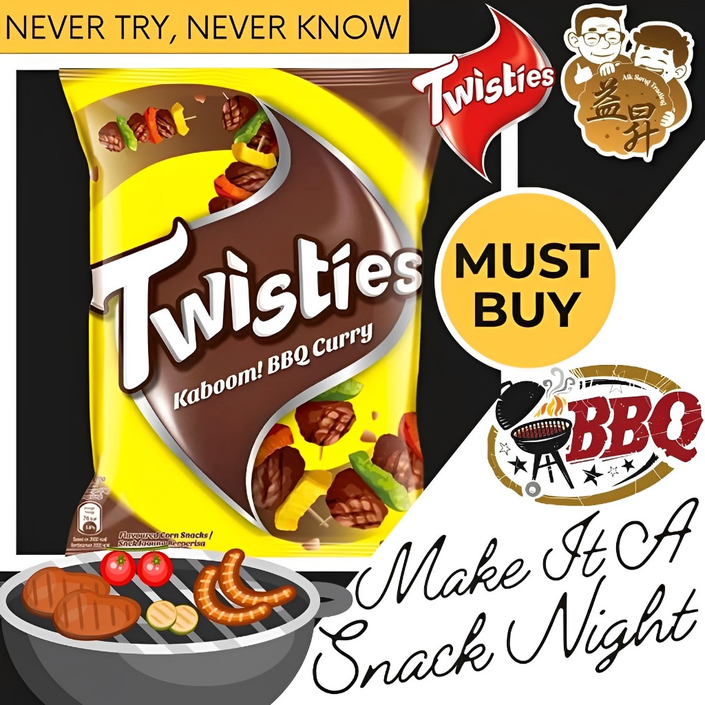 24 packs x 13gm - Twisties Corn Snacks [Cheeky Cheddar Cheese / BBQ ...