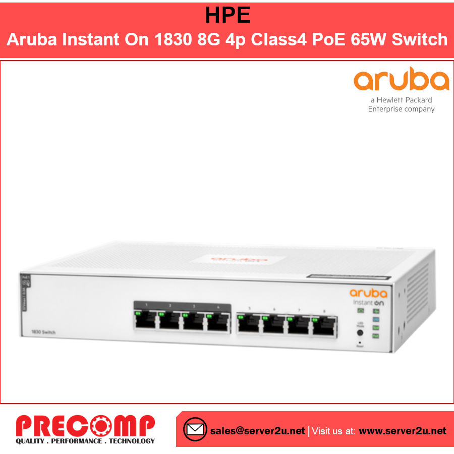 HPE Aruba Instant On 1830 8G 4p Class4 PoE 65W Switch (JL811A) | Shopee ...
