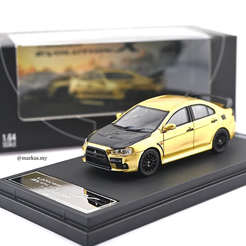 TIME MICRO 1/64 MITSUBISHI LANCER EVO X GOLD | Shopee Malaysia