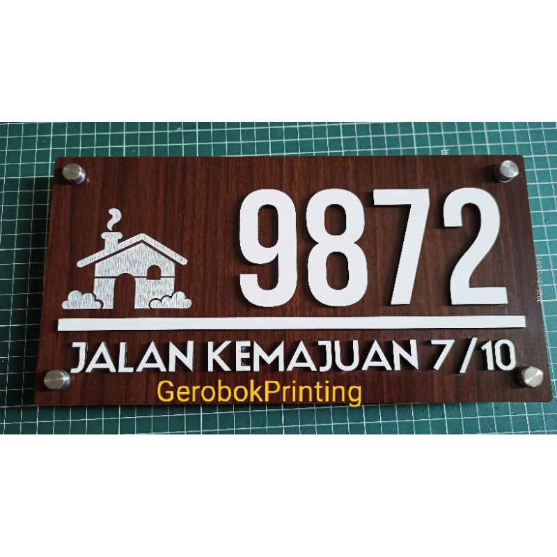 NO RUMAH KAYU 3D/PLATE NUMBER RUMAH | Shopee Malaysia