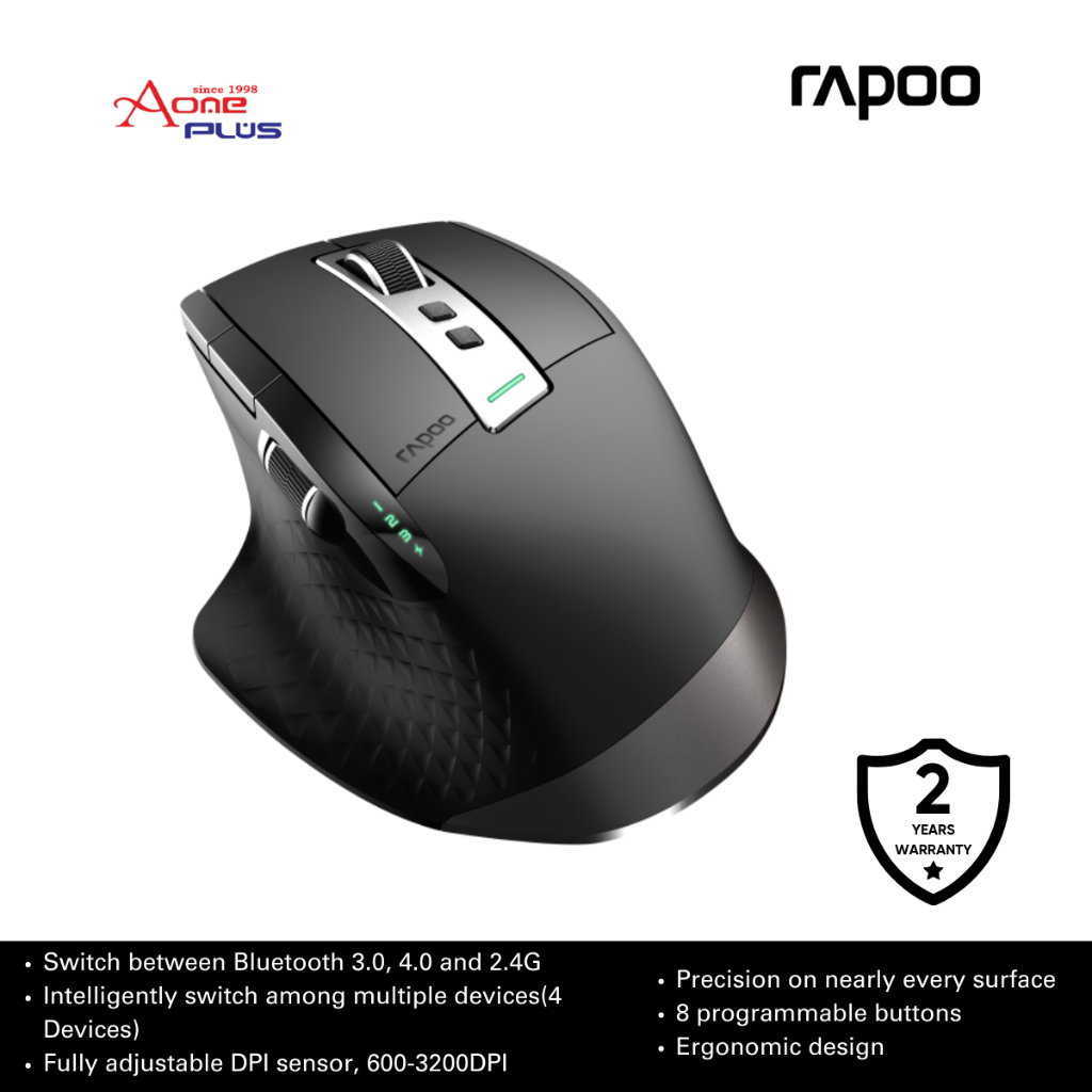 (AONE PLUS SS2) RAPOO MT750S Multi-mode wireless mouse | Shopee Malaysia