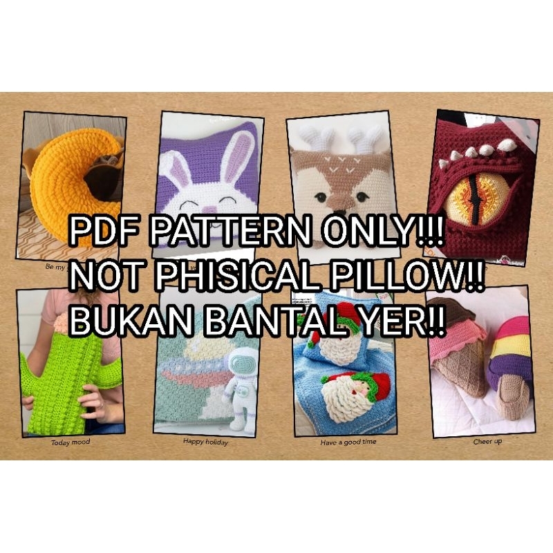 [PDF PATTERN ONLY] Cute Crochet Pillow Case Amigurumi Stuff Pillow DIY ...