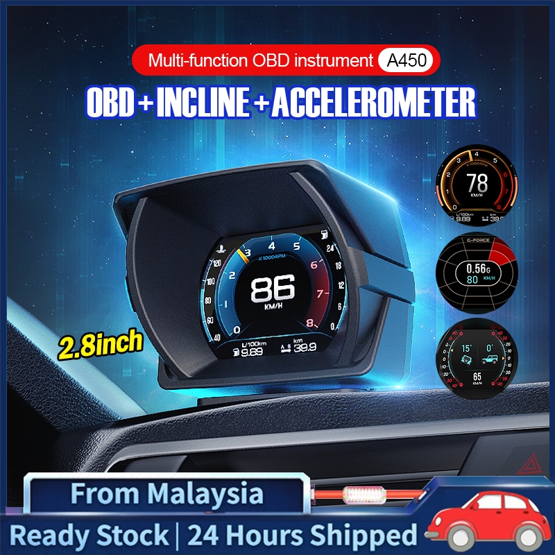 A450 Latest VersioCBW P6 GPS Car OBD OBD2 Meter Digital Scanner Alarm ...