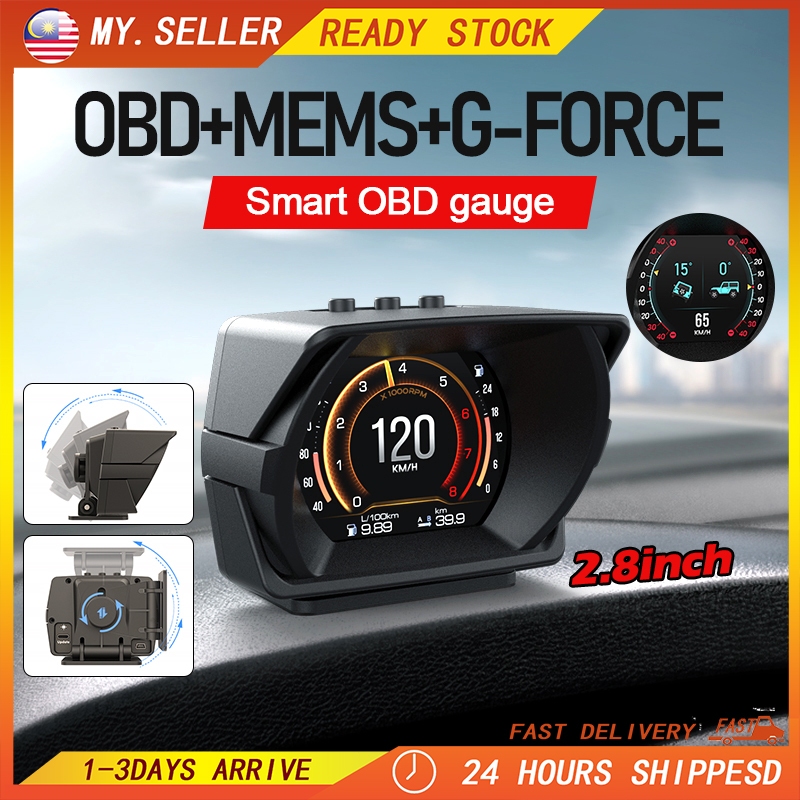 A450 CBW P6 HUD Smart OBD gauge OBD2 Meter Digital Scanner GPS OBD ...