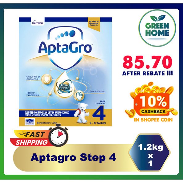 RM85.70 after rebate (Aptagro Step 4 1.2kg) | Shopee Malaysia