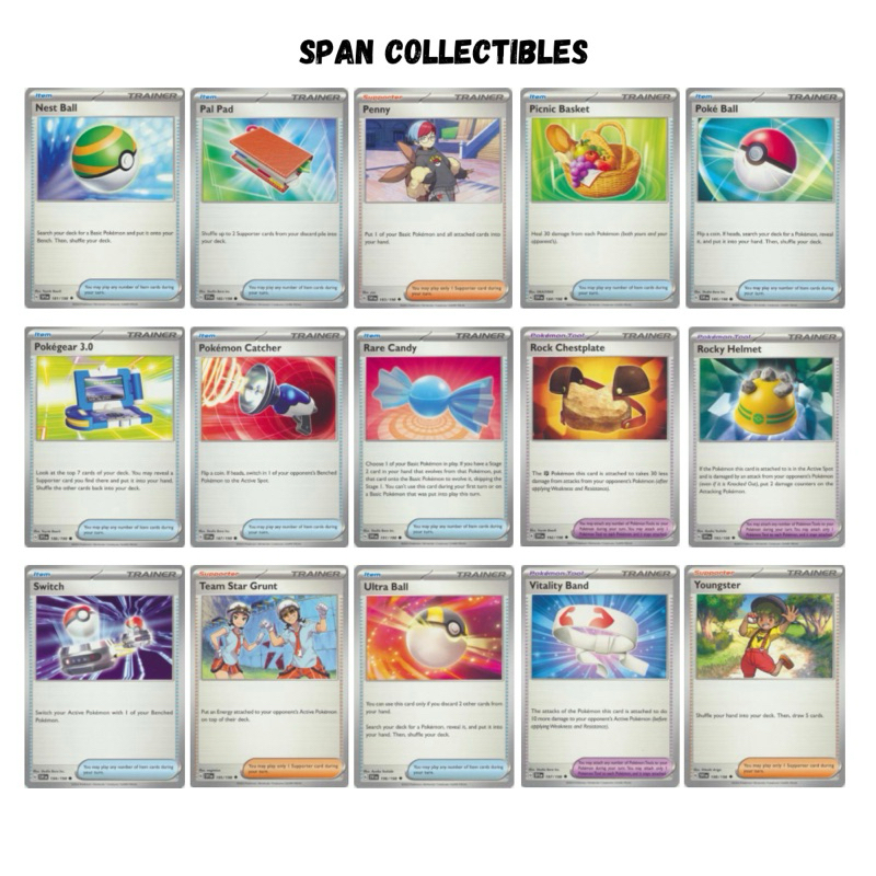 Pokemon TCG - Scarlet & Violet | Base Set | Trainer Supporter / Stadium ...